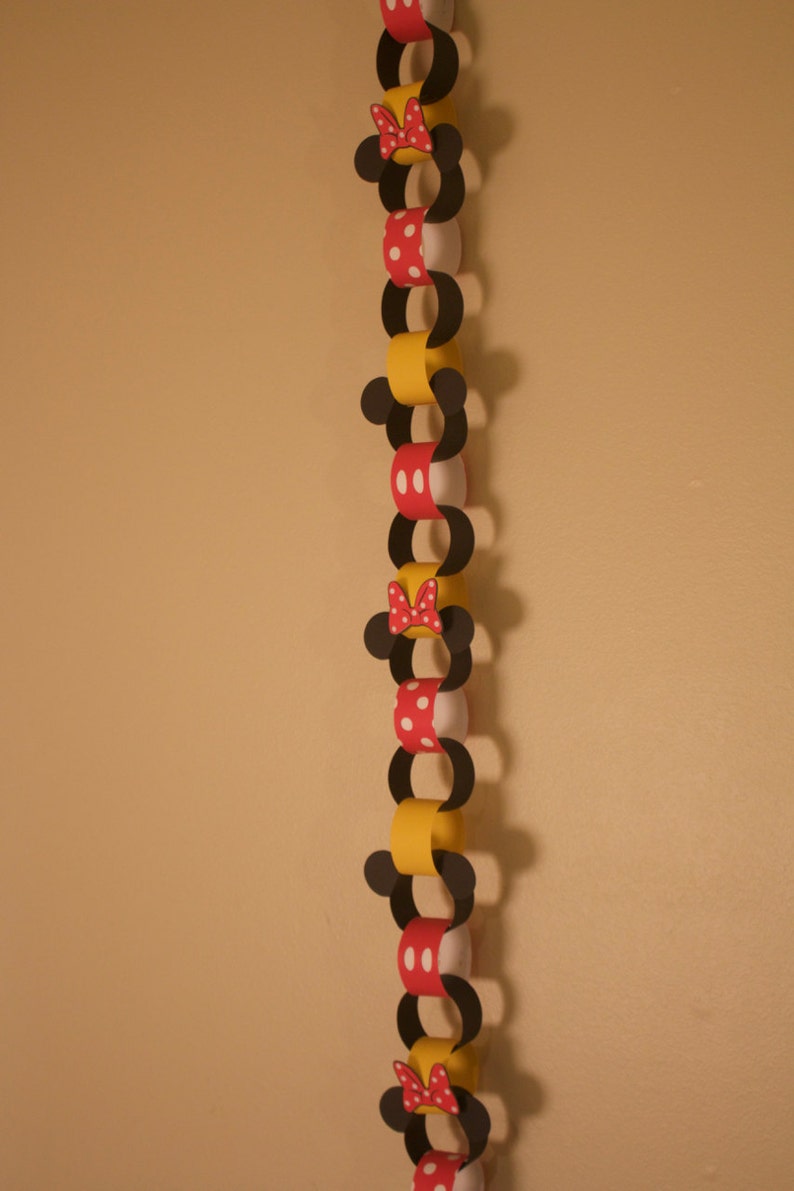 Mickey and Minnie Countdown Chain - Classic - Etsy