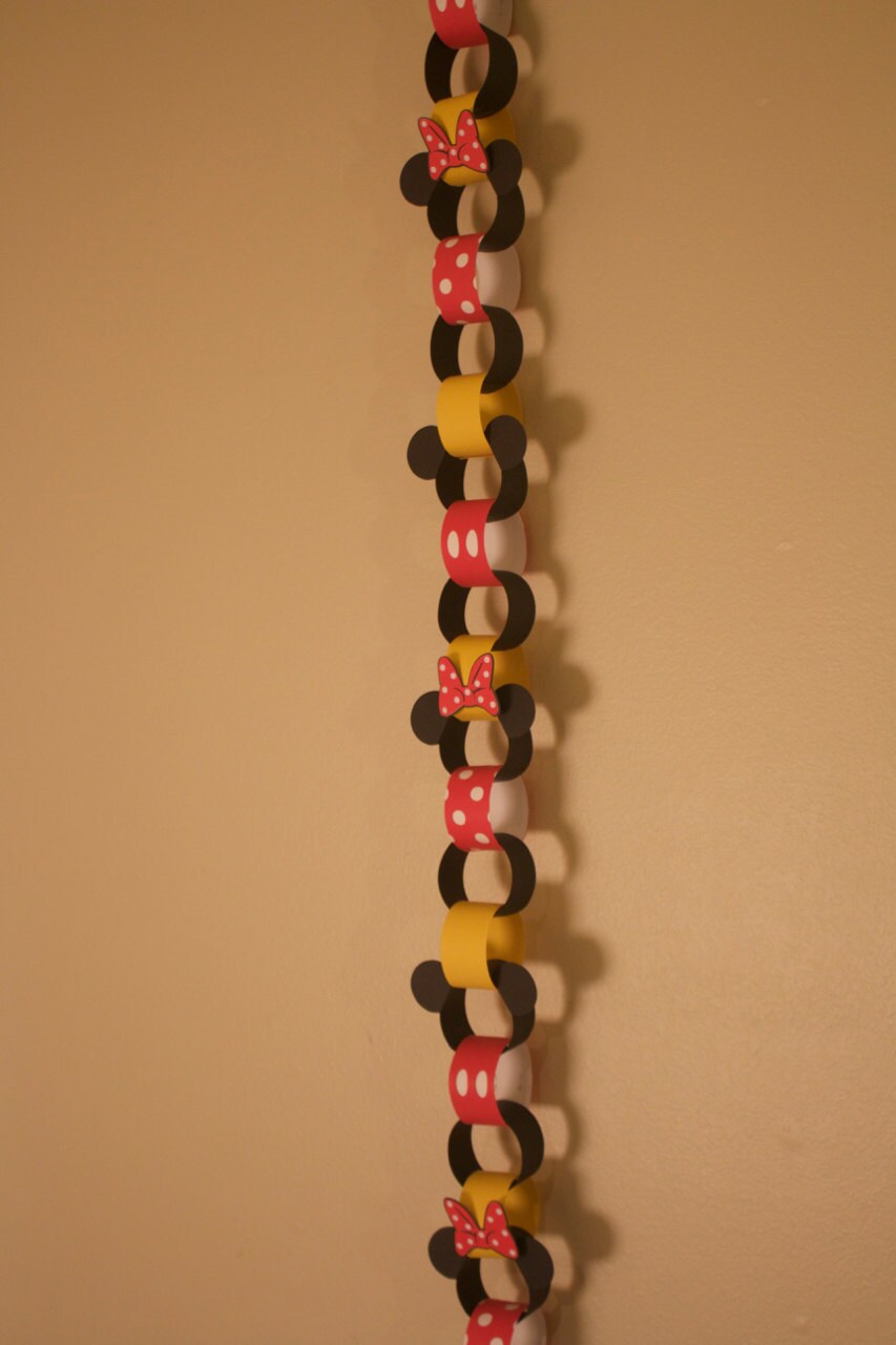 Mickey and Minnie Countdown Chain - Classic - Etsy