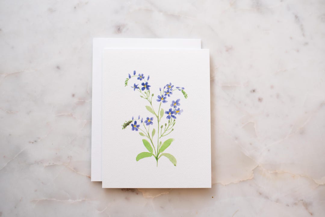 Forget-me-not Card - Etsy
