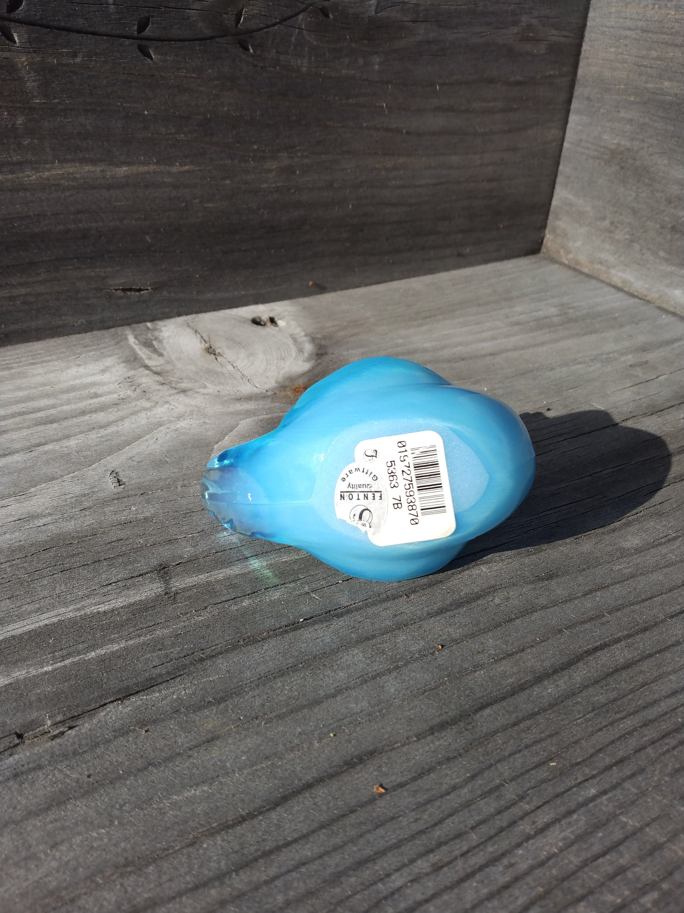 Fenton Baby Blue Bluebird Songbird Vintage Stamped With Sticker - Etsy