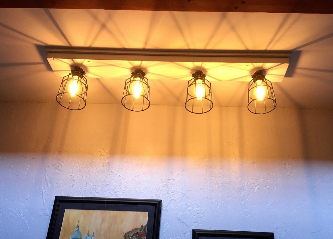 Farmhouse Beam Light Fixture: Rustic Elegance With Handcrafted Ceiling ...