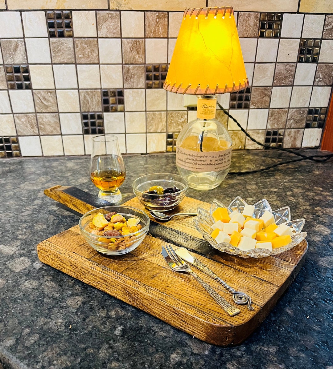 Cheese Board Crafted From a Genuine Bourbon Barrel, Rustic Charcuterie ...