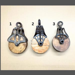 Rustic Farmhouse Pulley Lighting, Pendant Light With Antique Pulley for ...