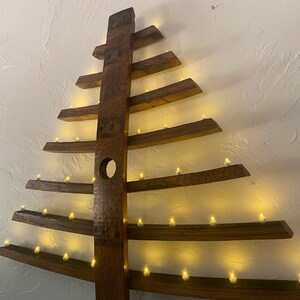 Handcrafted Bourbon Barrel Stave Christmas Tree: Rustic Whiskey Decor ...