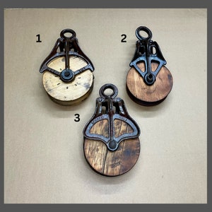 Rustic Farmhouse Pulley Lighting, Pendant Light With Antique Pulley for ...