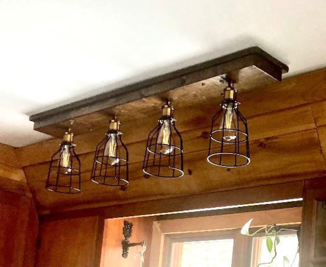Farmhouse Beam Light Fixture: Rustic Elegance With Handcrafted - Etsy
