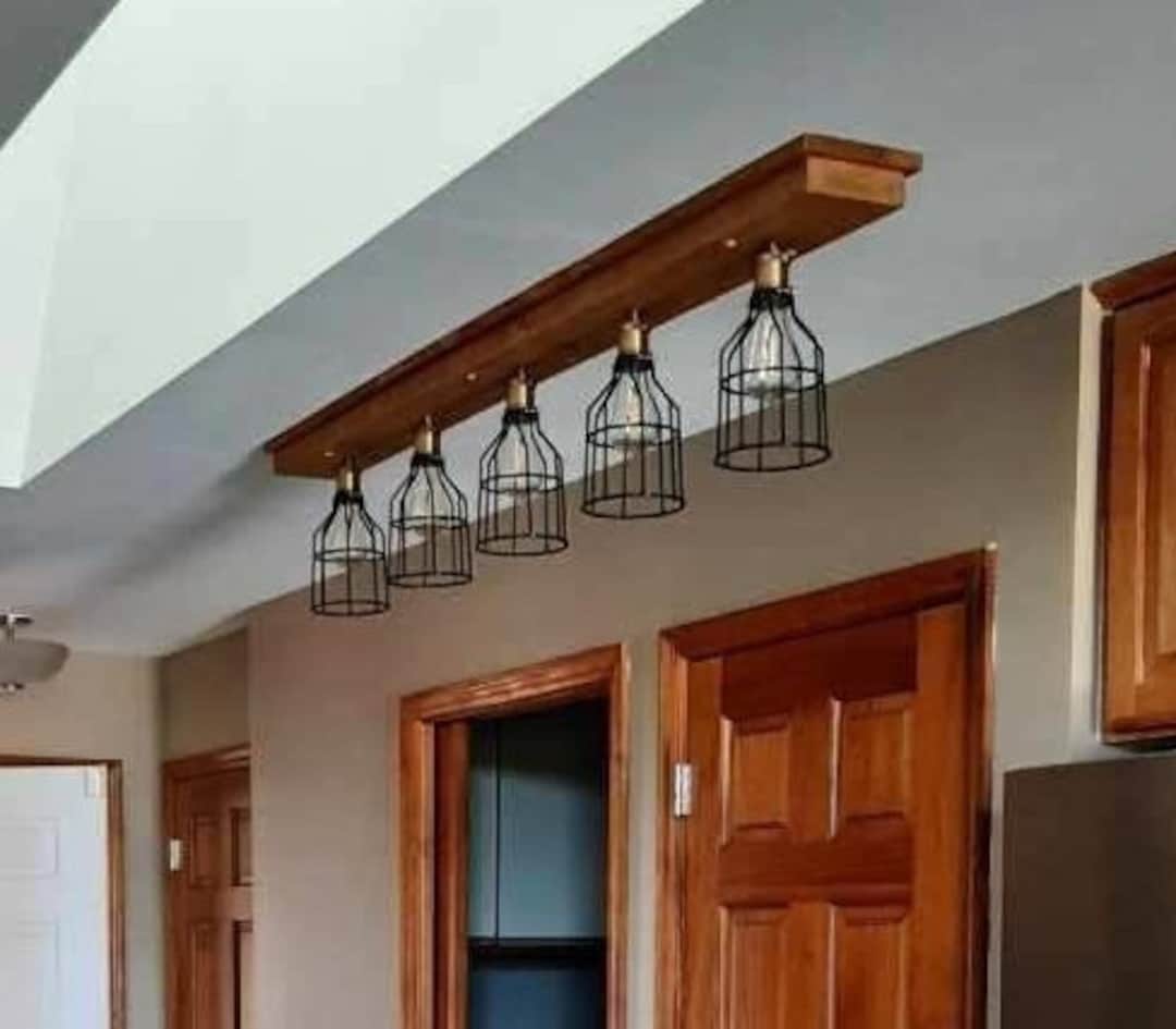 Farmhouse Beam Light Fixture: Rustic Elegance With Handcrafted - Etsy