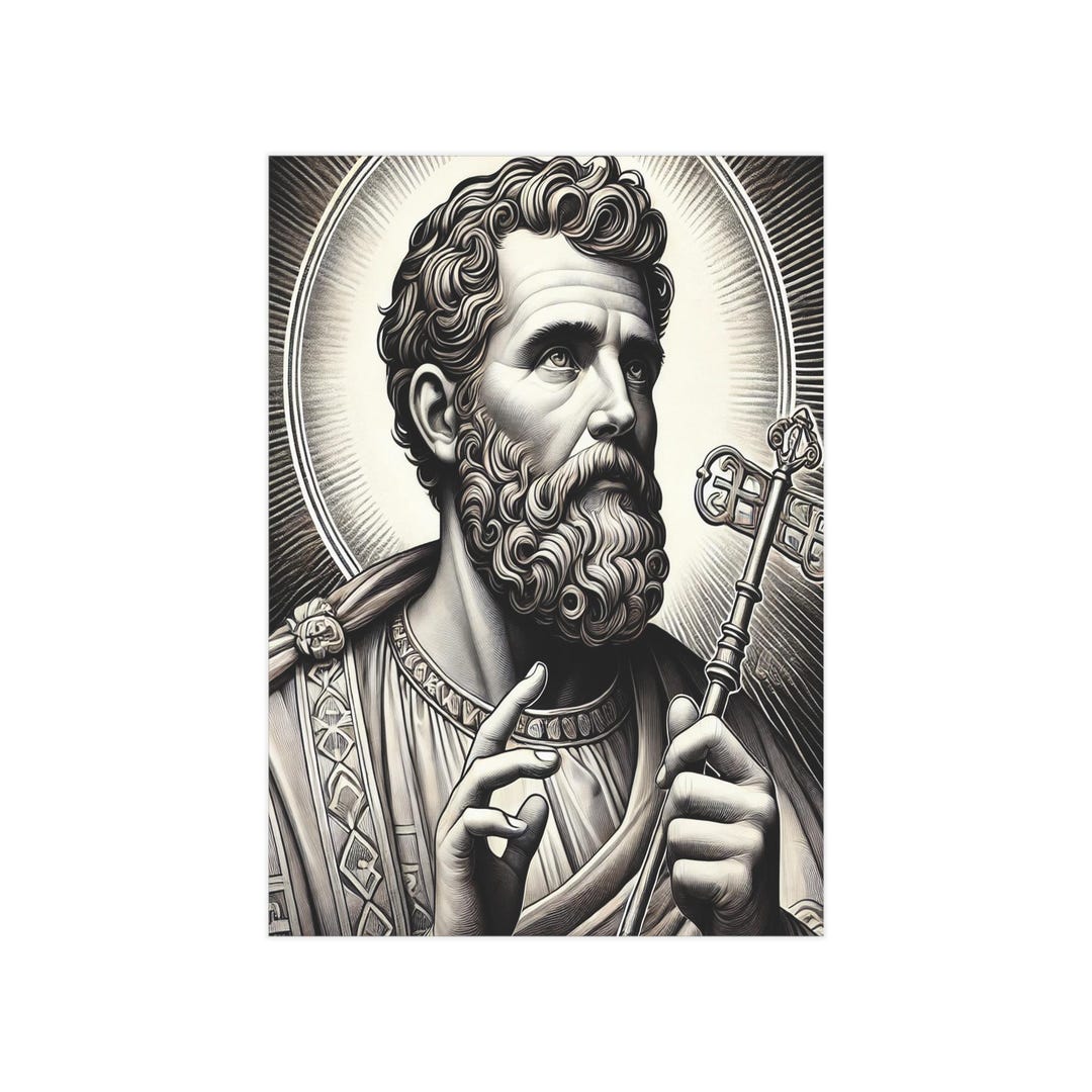 St. Peter Holy Card - Etsy