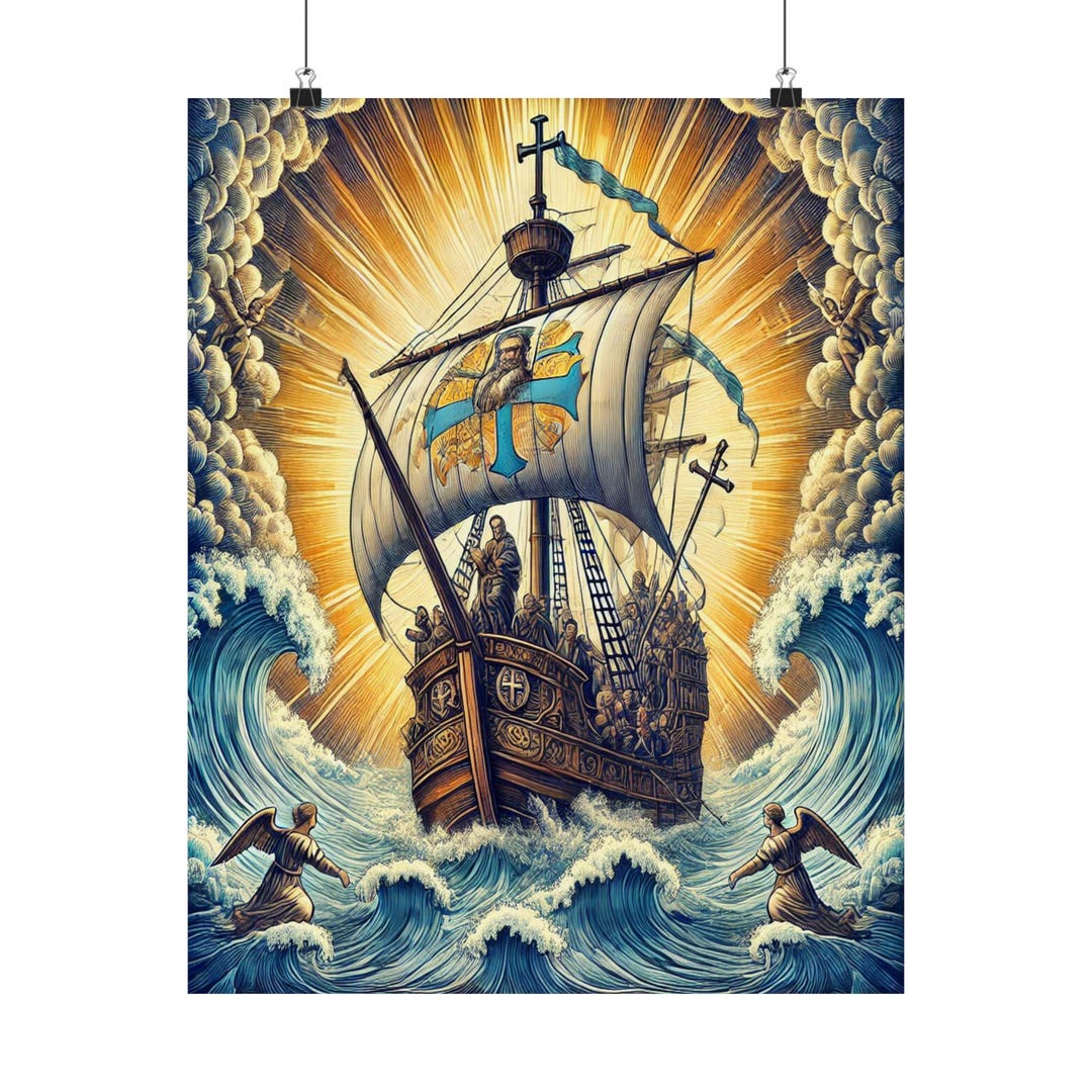Barque of St Peter, Catholic Art Print, Religious Wall Decor, Christian ...