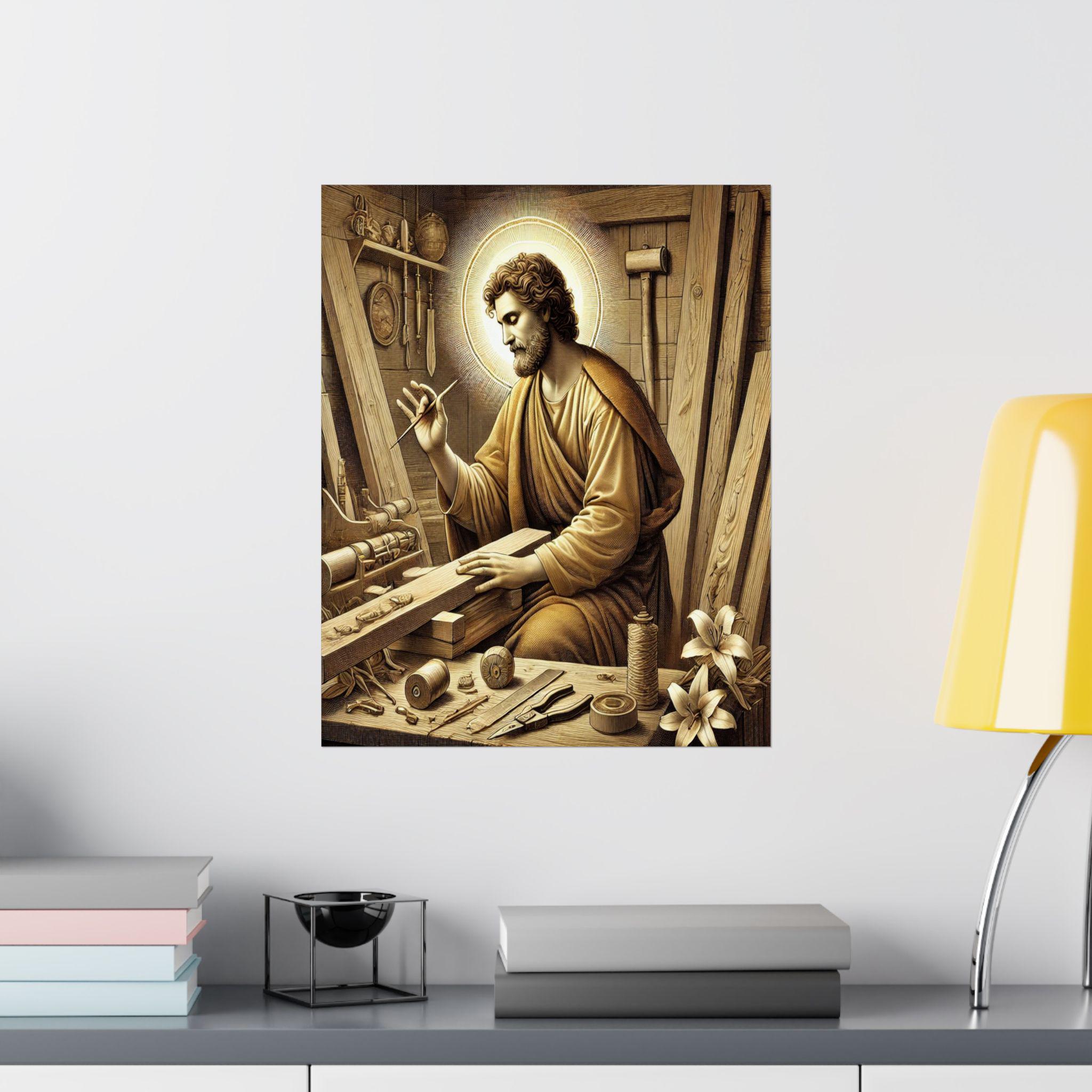 St. Joseph the Worker, Catholic-inspired Poster - Etsy