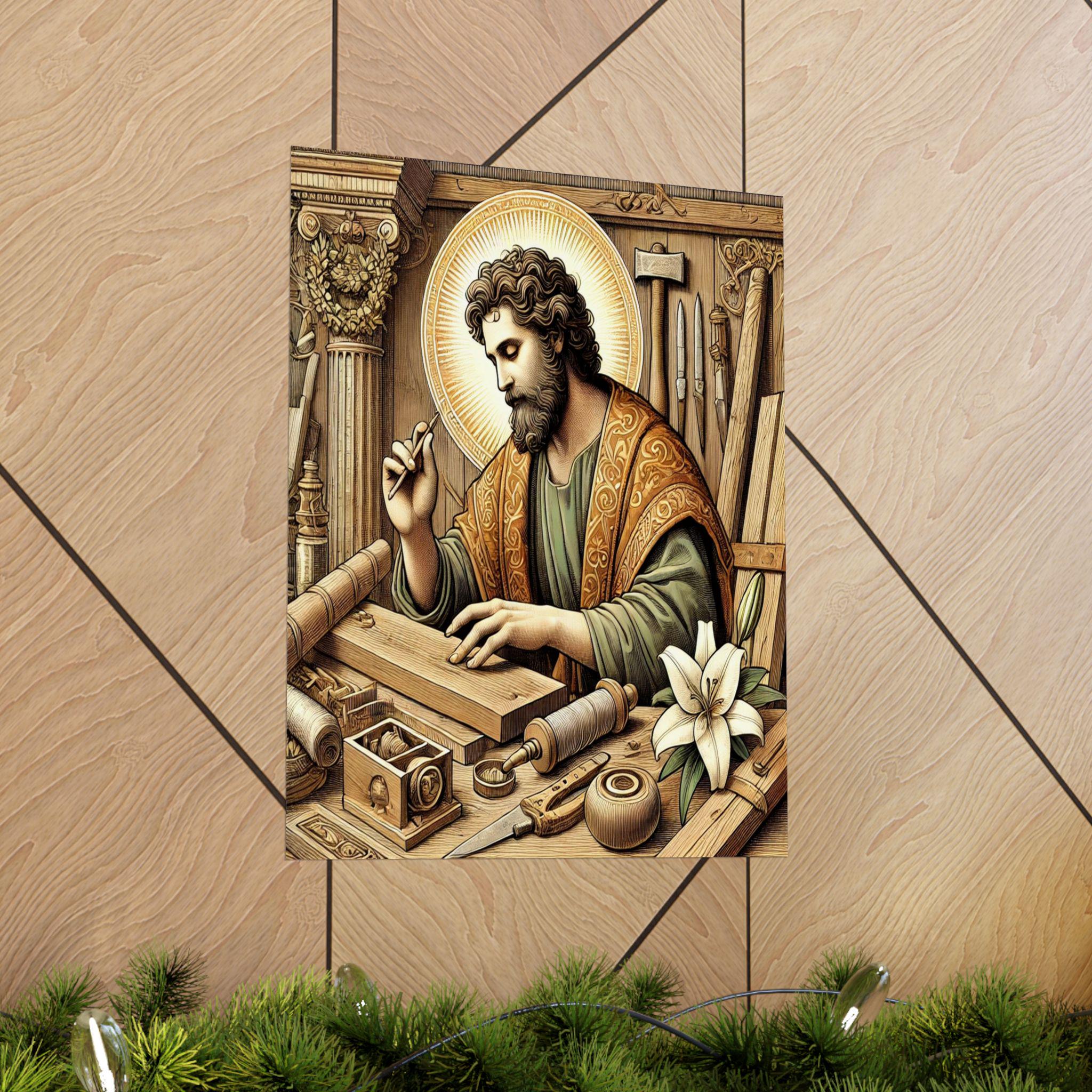 St. Joseph the Worker, Catholic Poster - Etsy