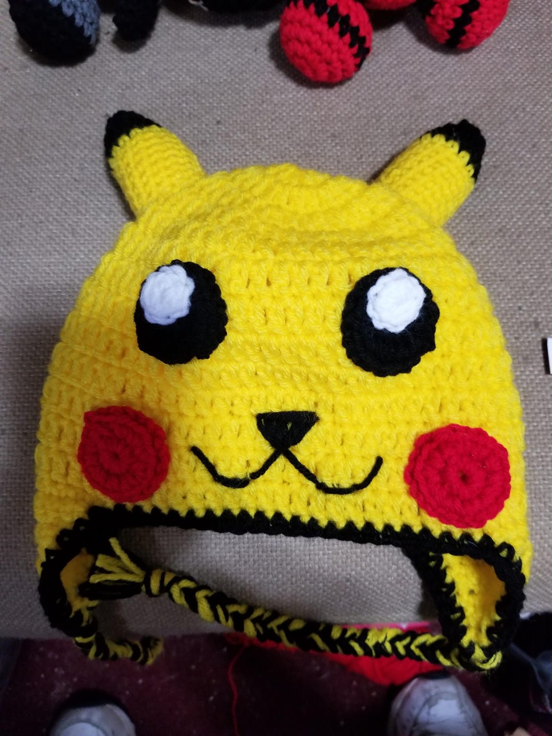 Pikachu Crochet Beanie Hat - Etsy