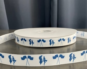Rifle Color Guard Ribbon in Navy Blue, 7/8 Grosgrain Ribbon, Color ...