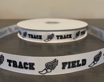 Track and Field Ribbon 7/8 Grosgrain Ribbon Hurdler - Etsy