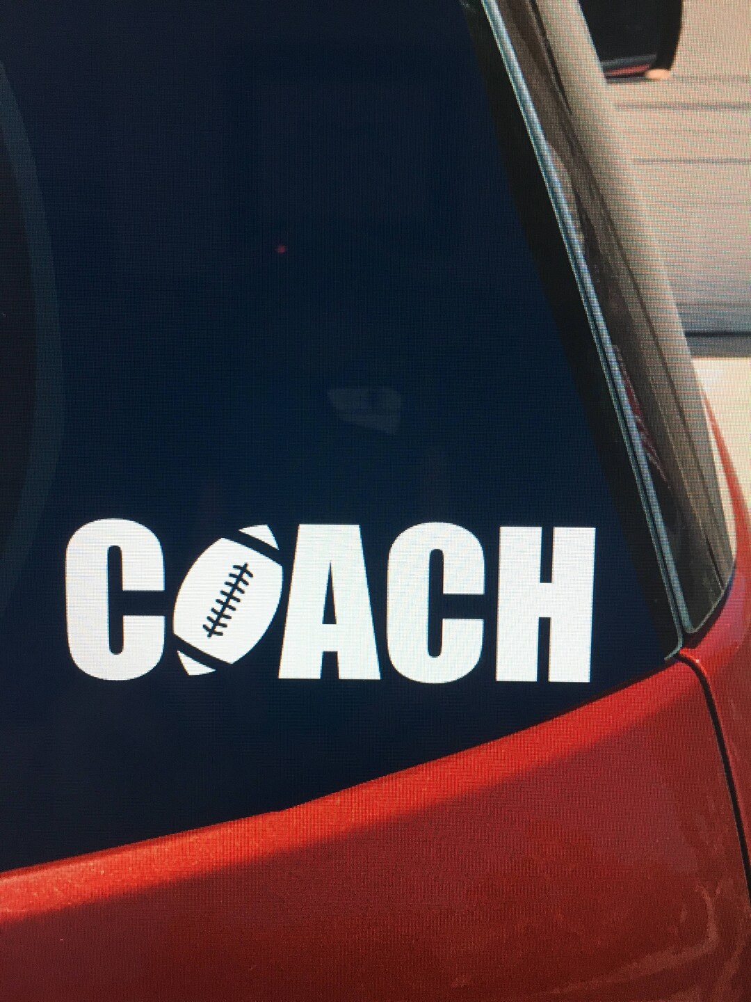 Football Coach Vinyl Car Window Sticker, Football Coach Decal - Etsy
