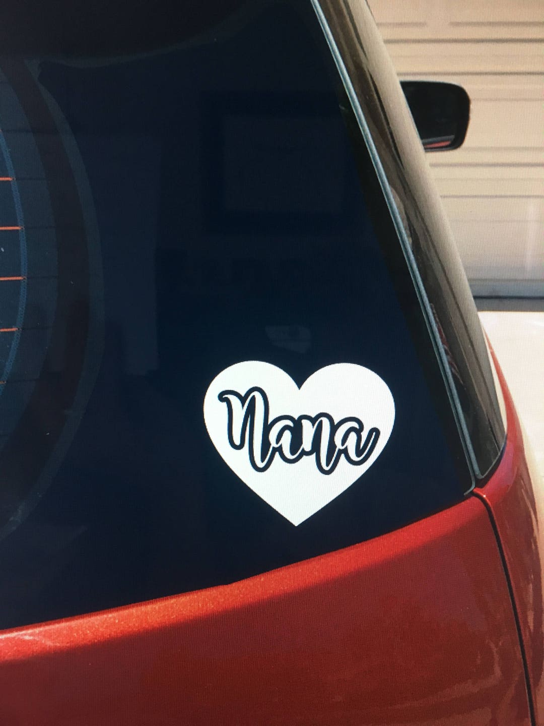 Nana Window Decal, Nana Car Vinyl Sticker, I Heart Nana - Etsy