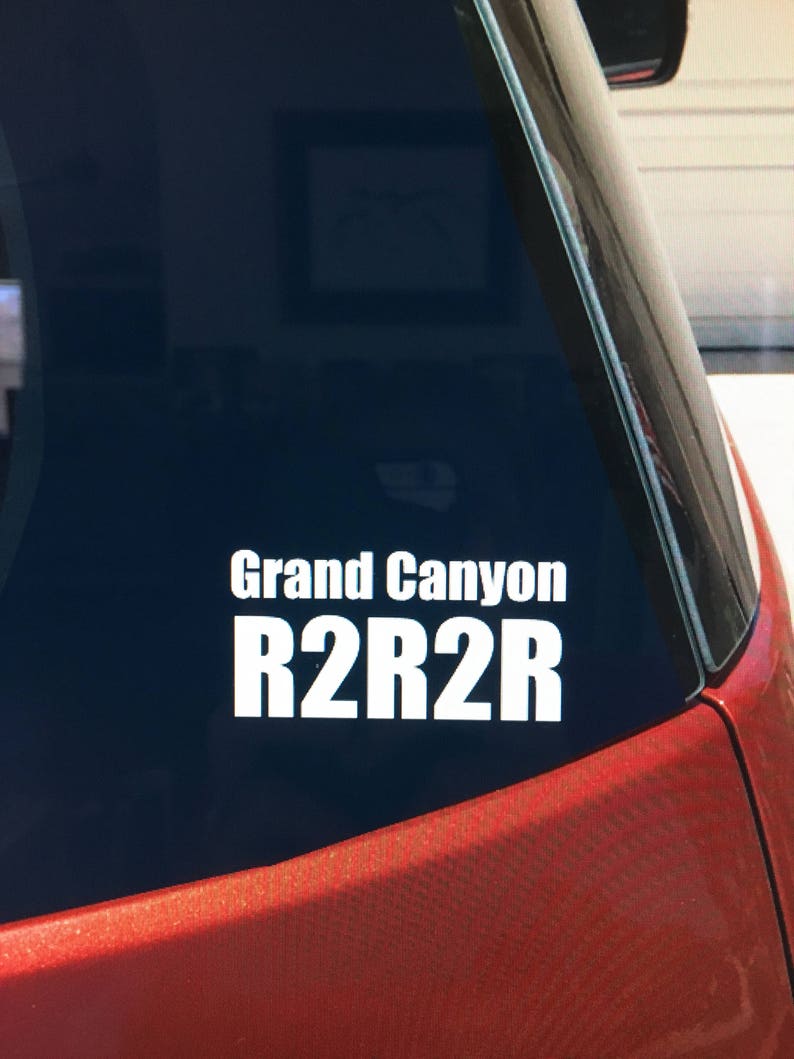 Rim to Rim Vinyl Car Window Sticker R2R2R Decal Grand Canyon - Etsy