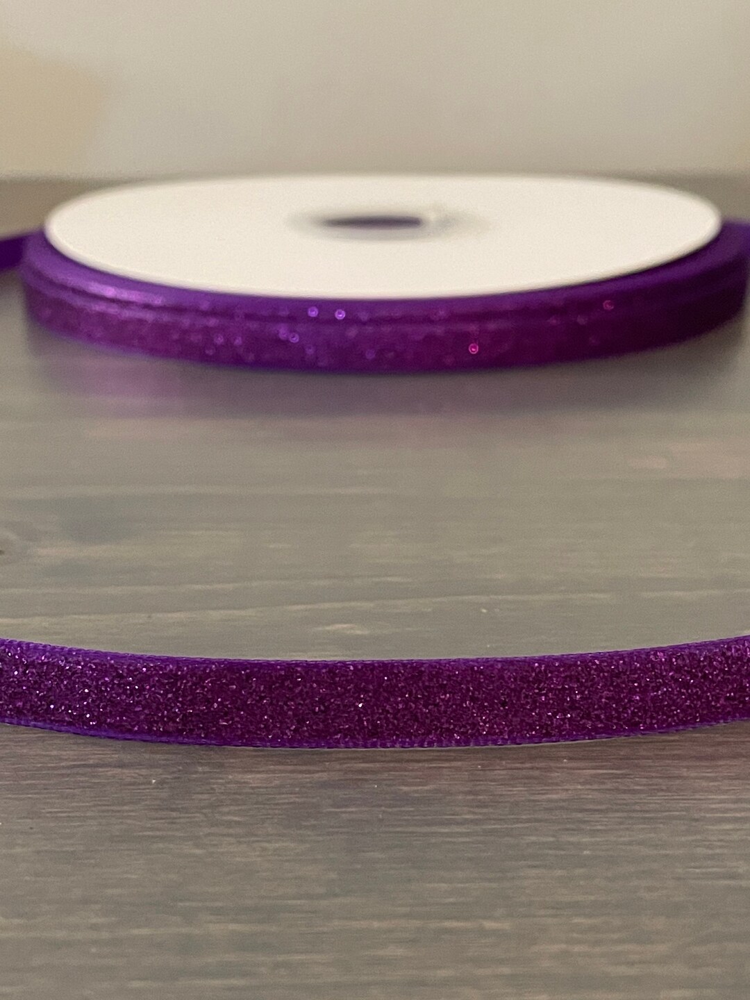 Purple Glitter Ribbon, 3/8" Purple Glitter Ribbon - Etsy