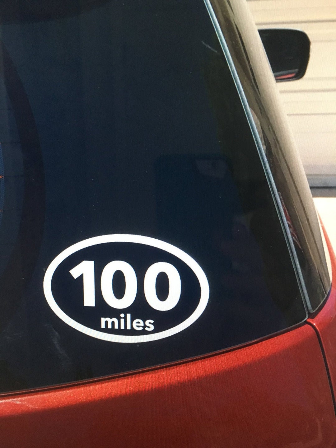 100 Miles Vinyl Car Window Sticker, Ultra Runner Gift, 100 Miles Car ...
