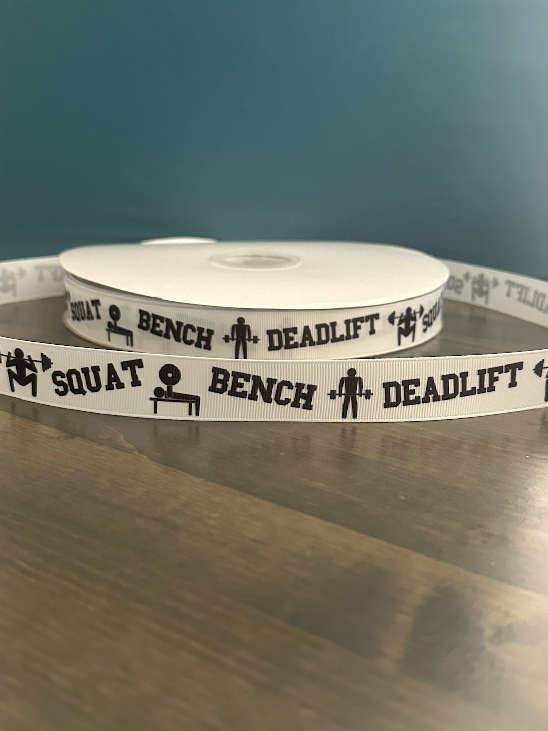 Powerlifting Ribbon, , Squat, Bench, Deadlift 7/8" Grosgrain Ribbon, 7/ ...