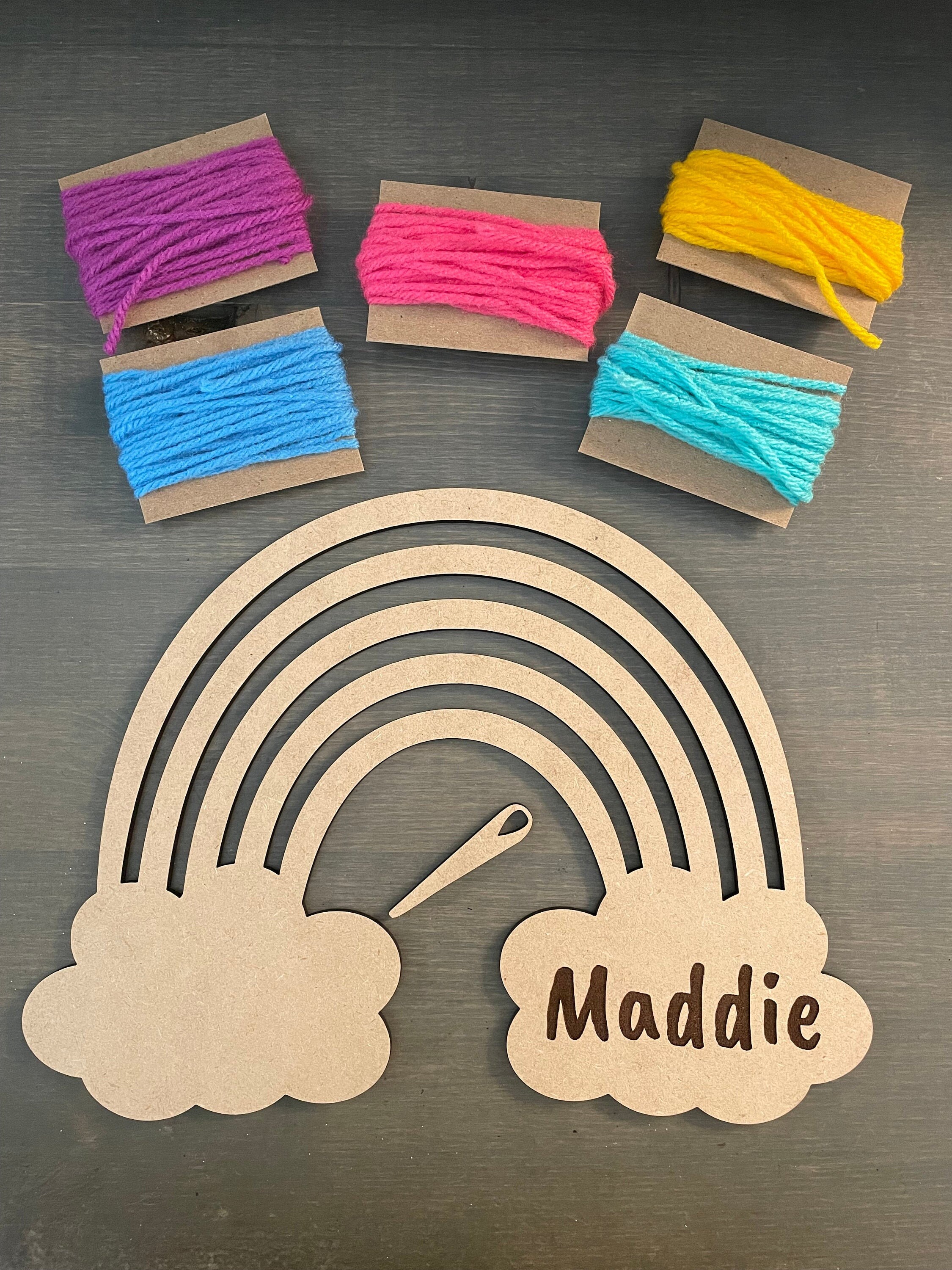 Rainbow Craft Kit Rainbow Yarn Diy Kit Rainbow Craft - Etsy