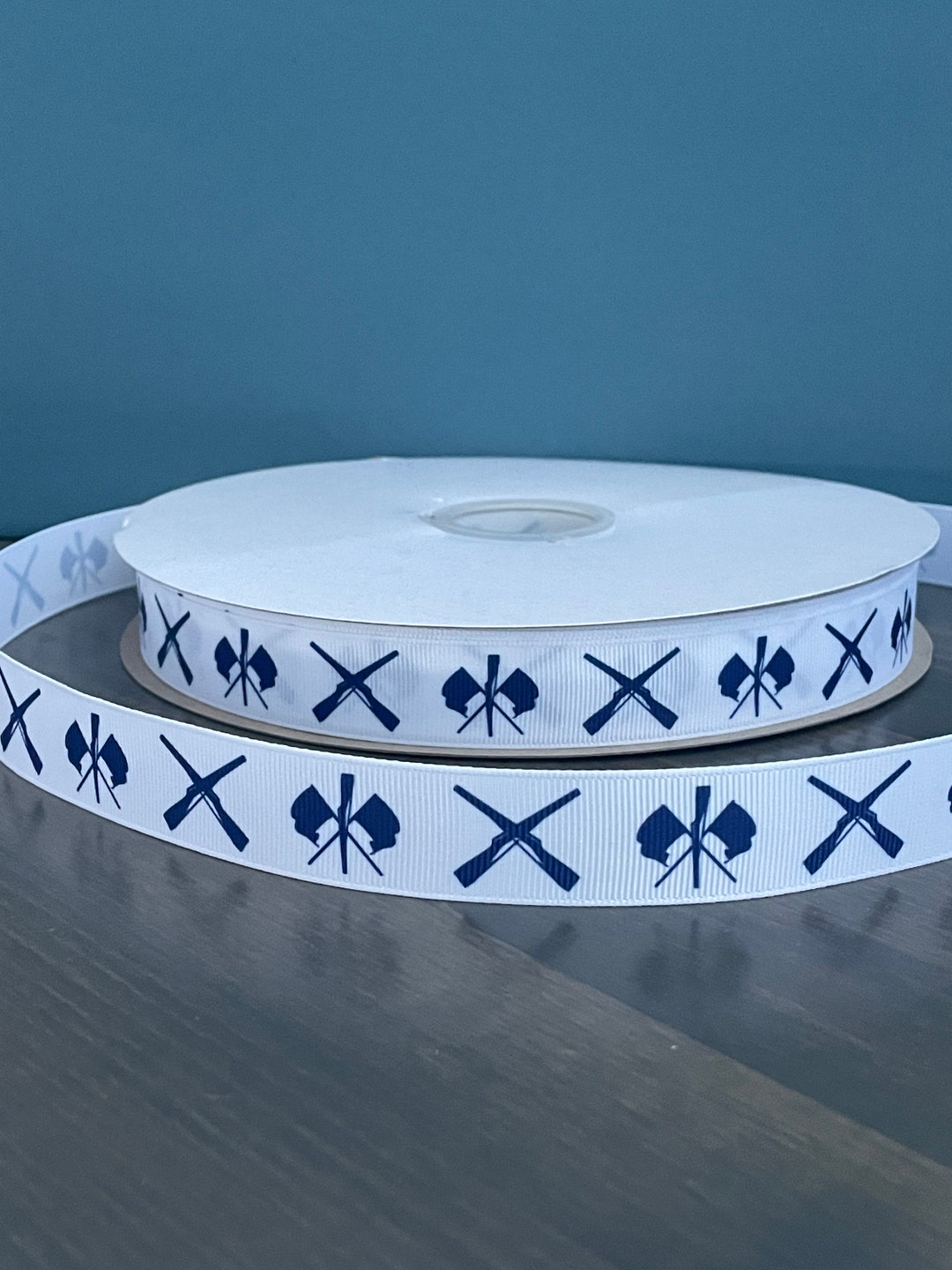 Rifle Color Guard Ribbon in Navy Blue, 7/8" Grosgrain Ribbon, Color ...