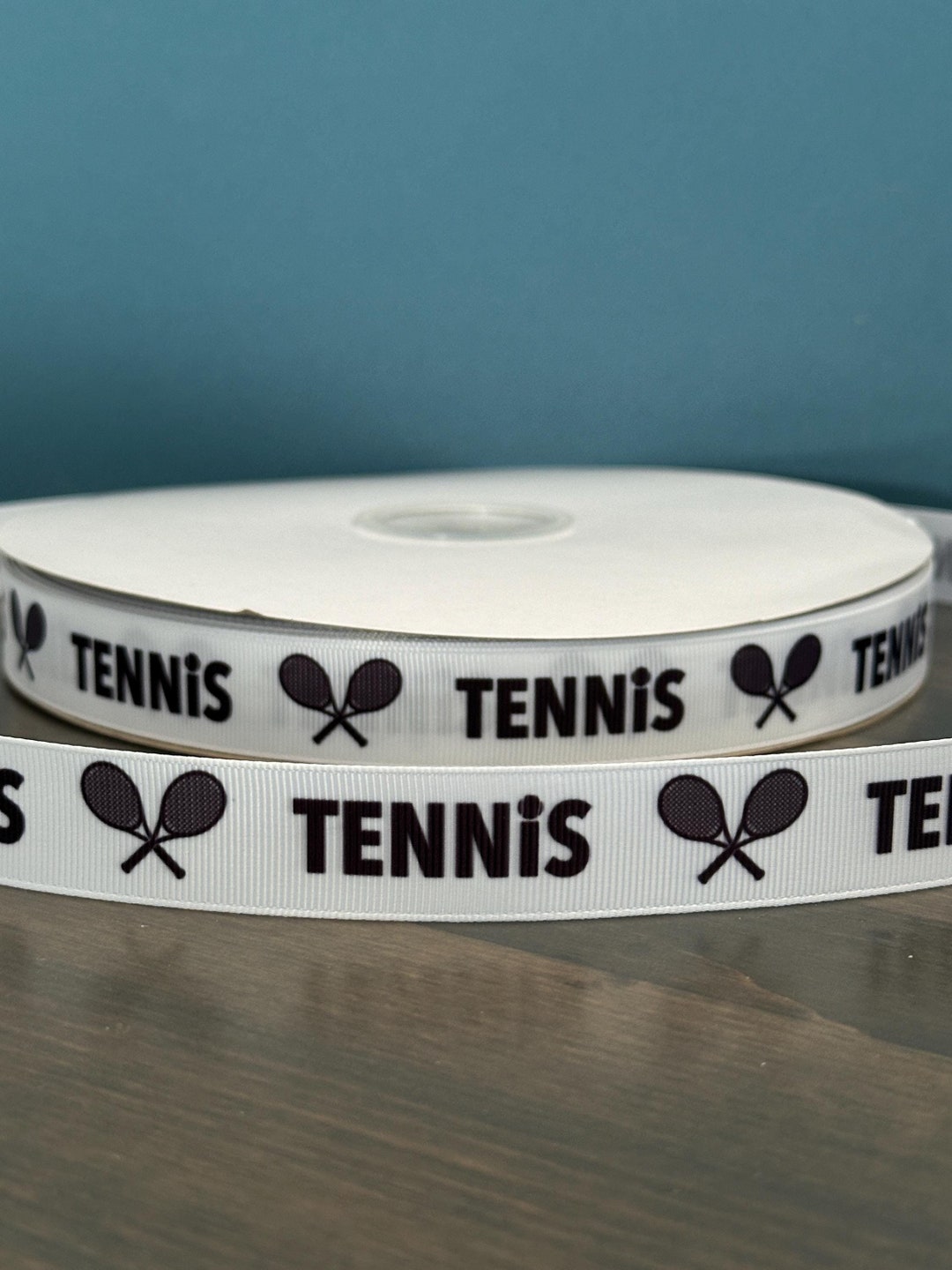 Tennis Ribbon, 7/8" Grosgrain Ribbon, Tennis Grosgrain Ribbon - Etsy