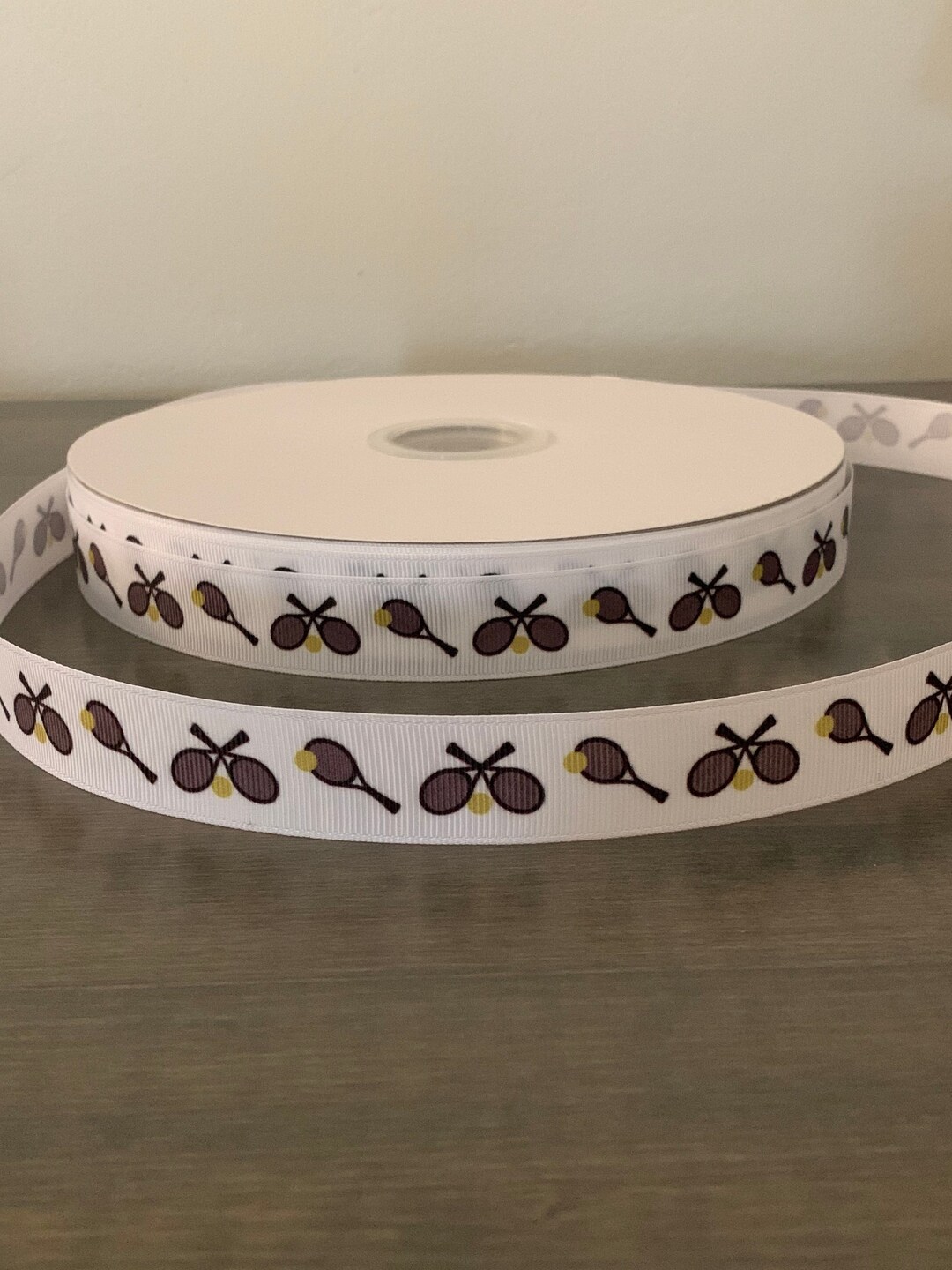 Tennis Ribbon, 7/8" Grosgrain Ribbon, Tennis Gift - Etsy