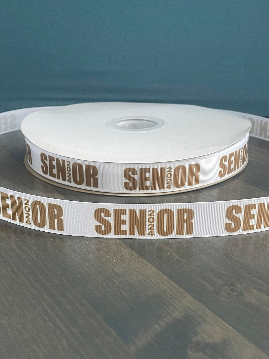 2024 Senior Ribbon in Gold, Senior Class of 2024 Ribbon, 7/8" Grosgrain ...