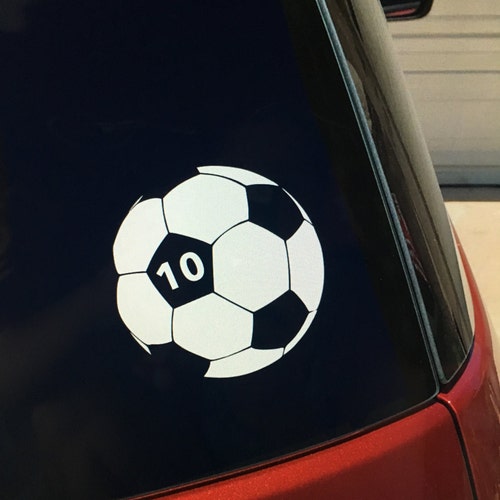 Vinyl Soccer Ball Window Decal Personalized With Name and - Etsy