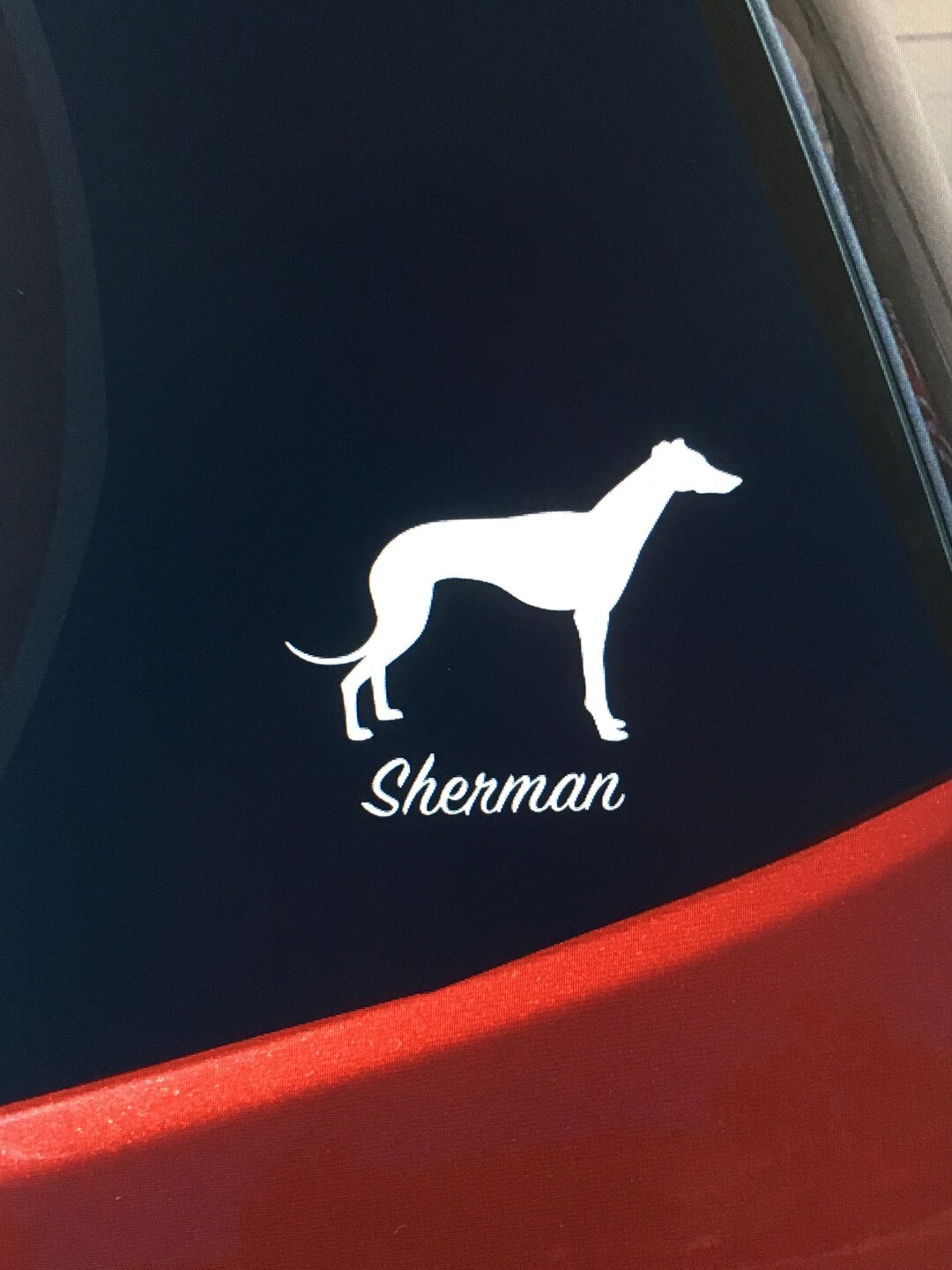 Greyhound Vinyl Car Window Sticker/decal Personalized With Dog's Name ...