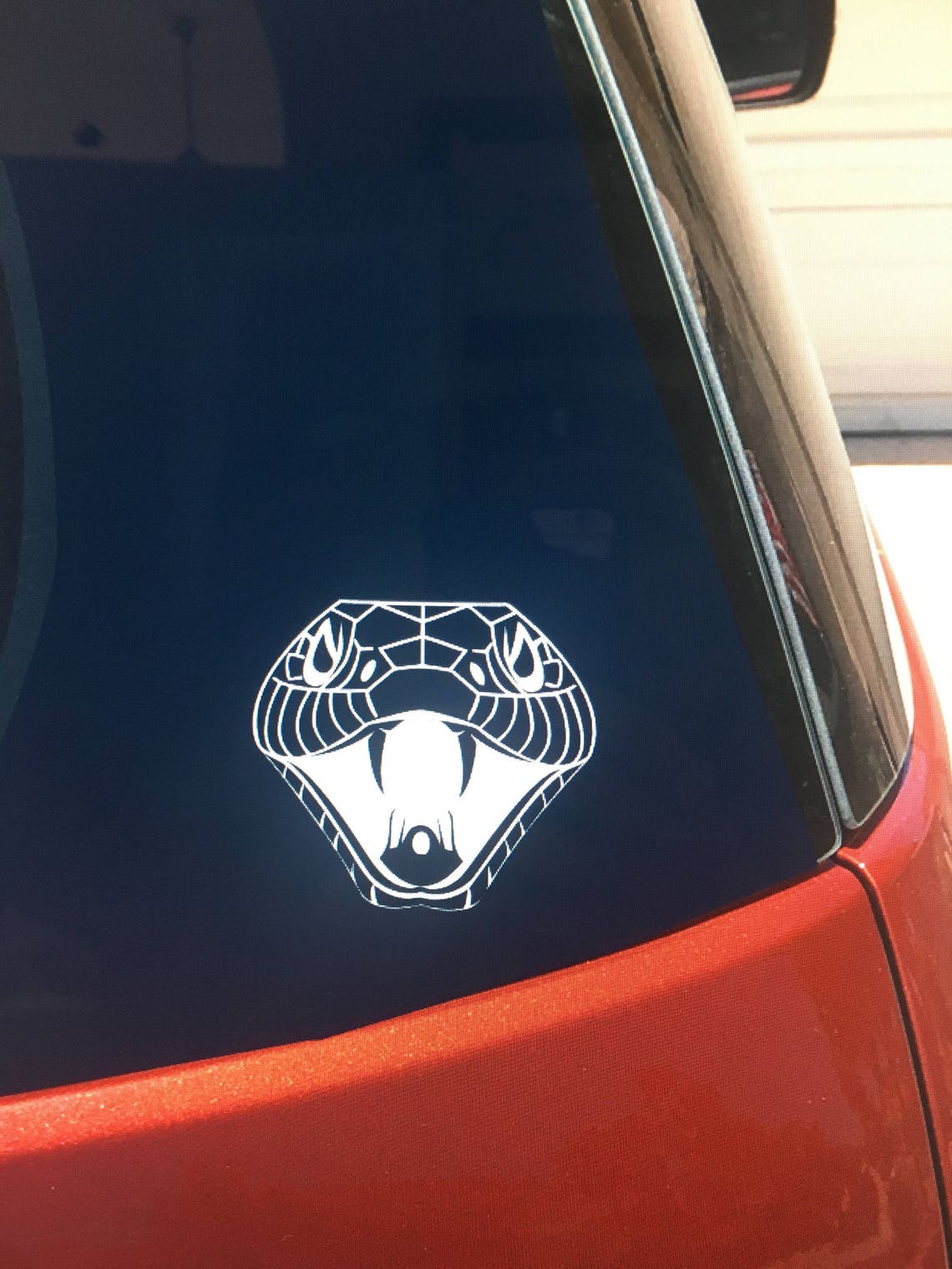 Snake Vinyl Car Window Sticker Snake Decal Snake With Fangs - Etsy