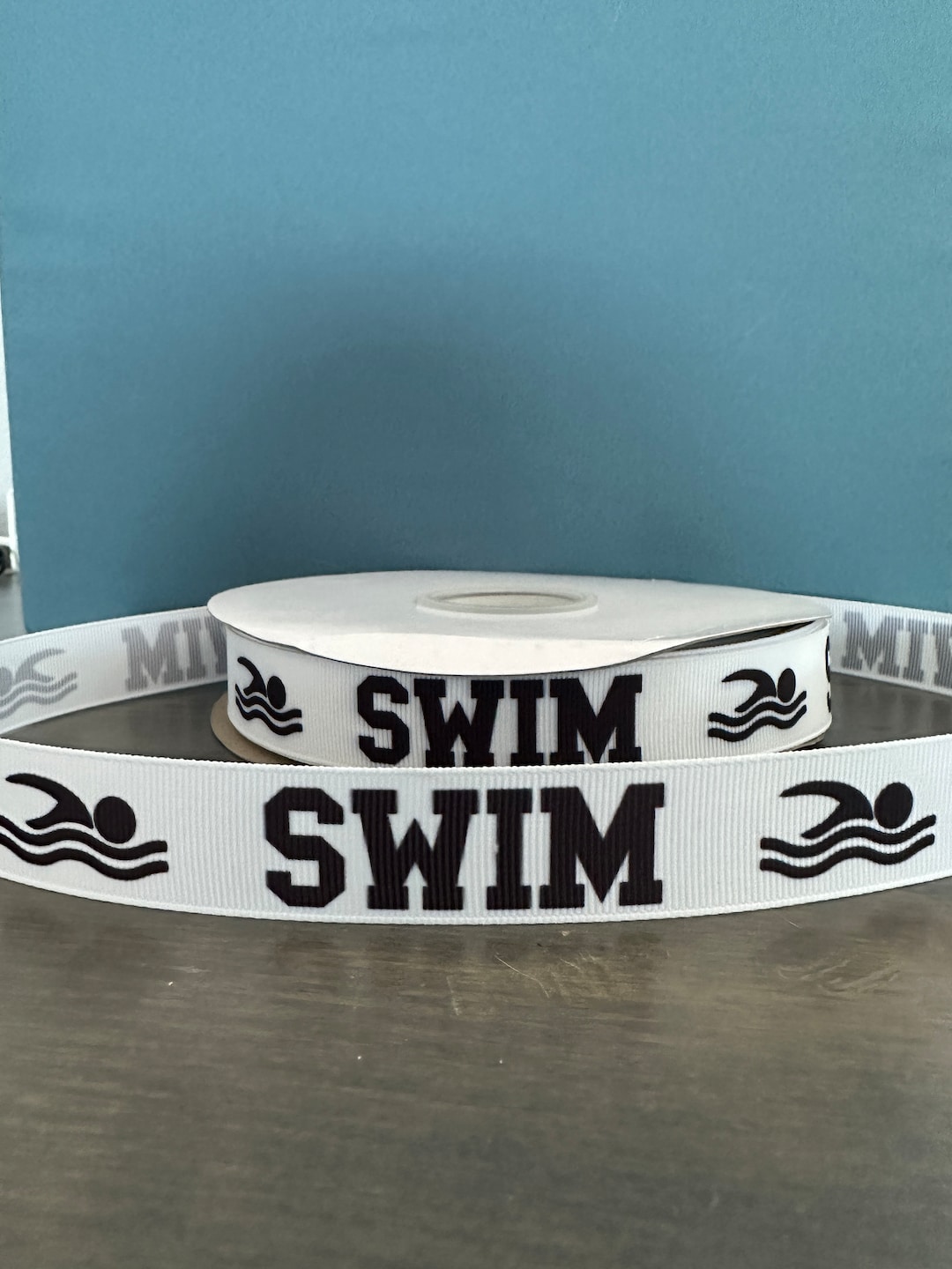Swim and Swimmer Ribbon, 7/8" Grosgrain Ribbon, Gift for Swimmer ...