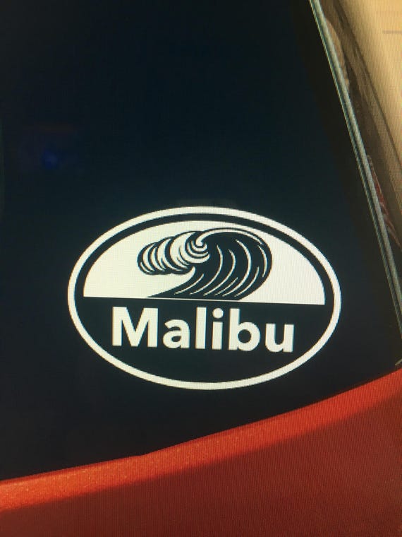 Malibu Vinyl Car Window Sticker/decal | Etsy