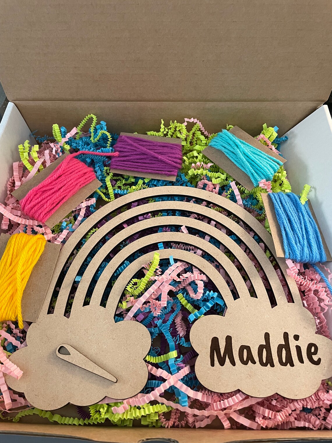 Rainbow Craft Kit Rainbow Yarn Diy Kit Rainbow Craft - Etsy