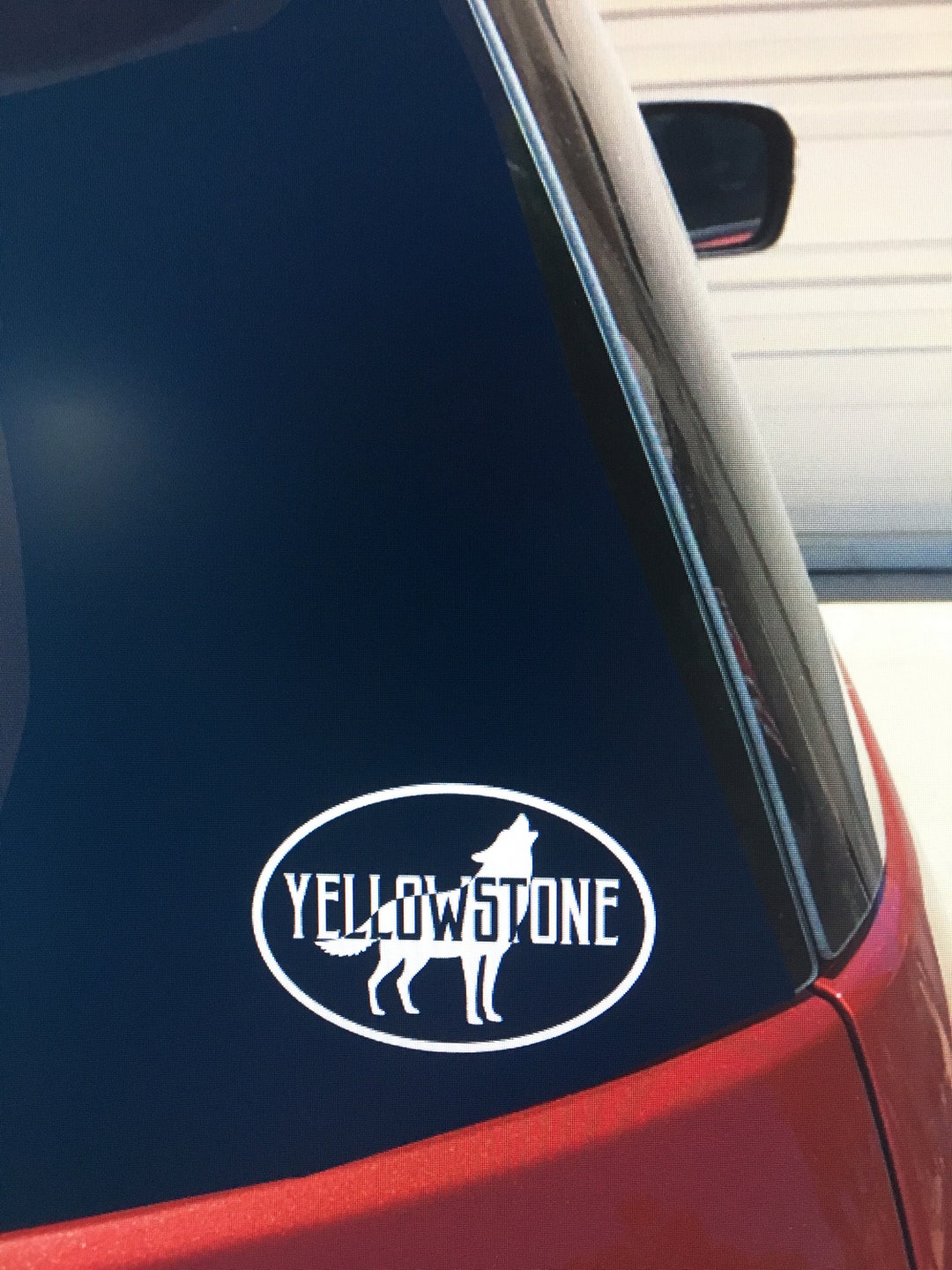 Yellowstone National Park Sticker, Wolf Decal, Yellowstone Car Decal - Etsy