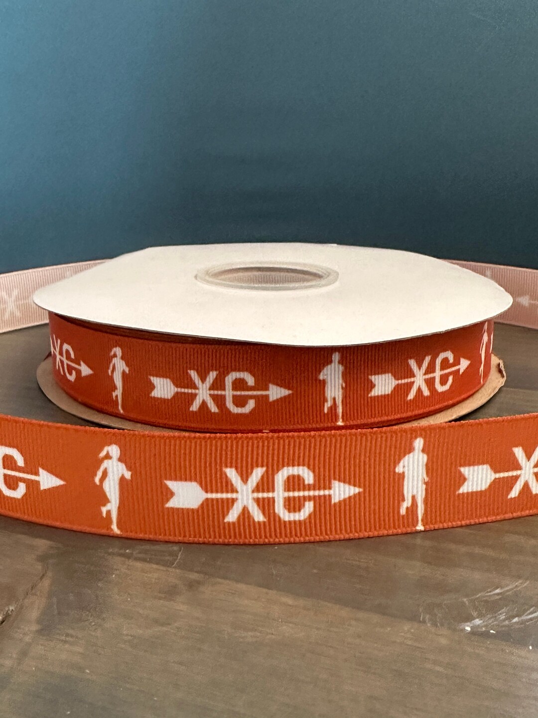 XC Boy and Girl Ribbon - Cross Country Ribbon in Burnt Orange and White ...