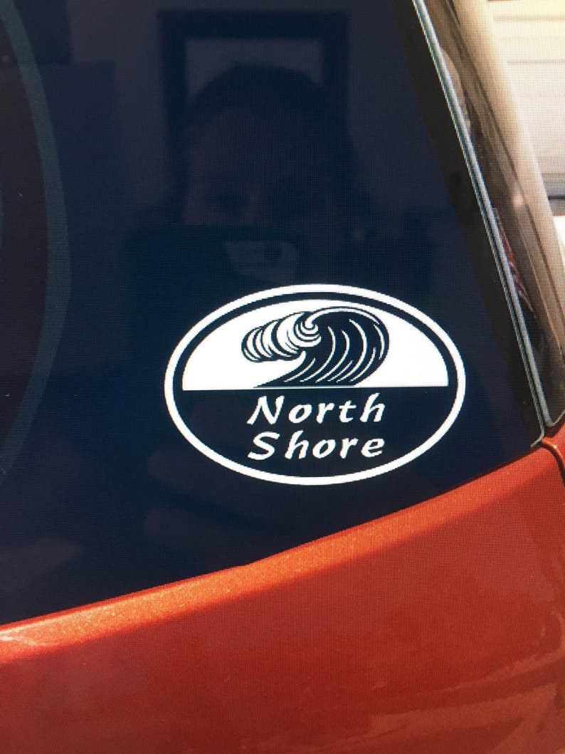 North Shore Vinyl Car Window Decal, Hawaii Sticker, Surfing Sticker - Etsy