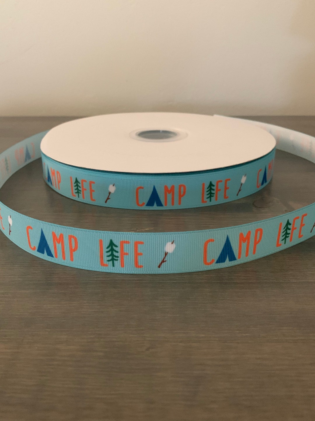 Camp Ribbon, 7/8" Grosgrain Ribbon, Camp Life Ribbon - Etsy
