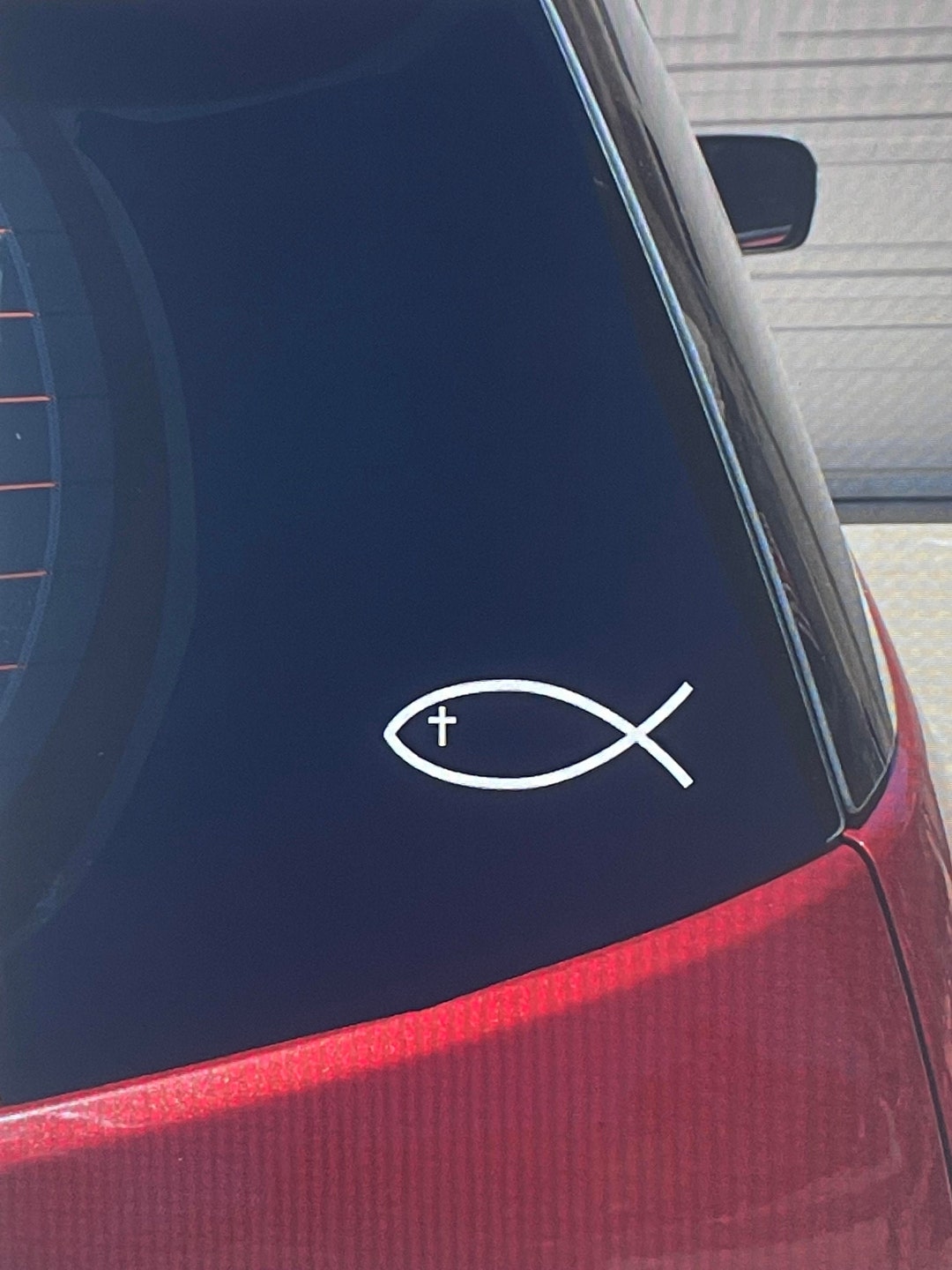 Jesus Fish Car Window Sticker, Jesus Christ Decal - Etsy