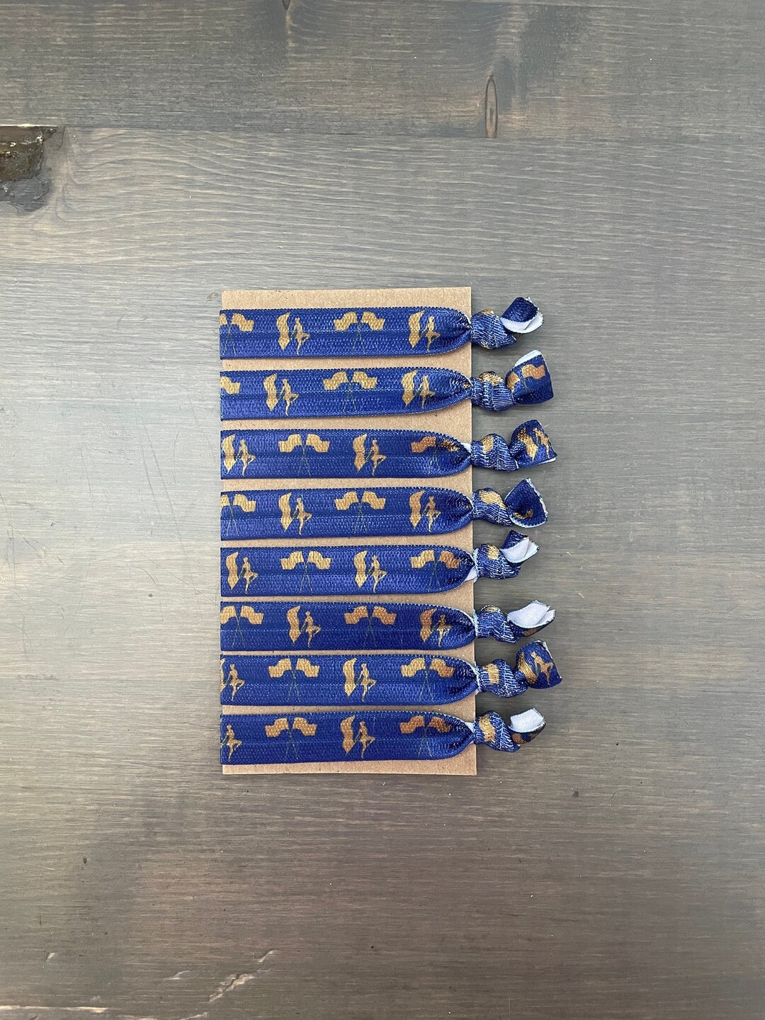Color Guard Hair Tie Bracelets in Navy Blue and Gold, Color Guard ...