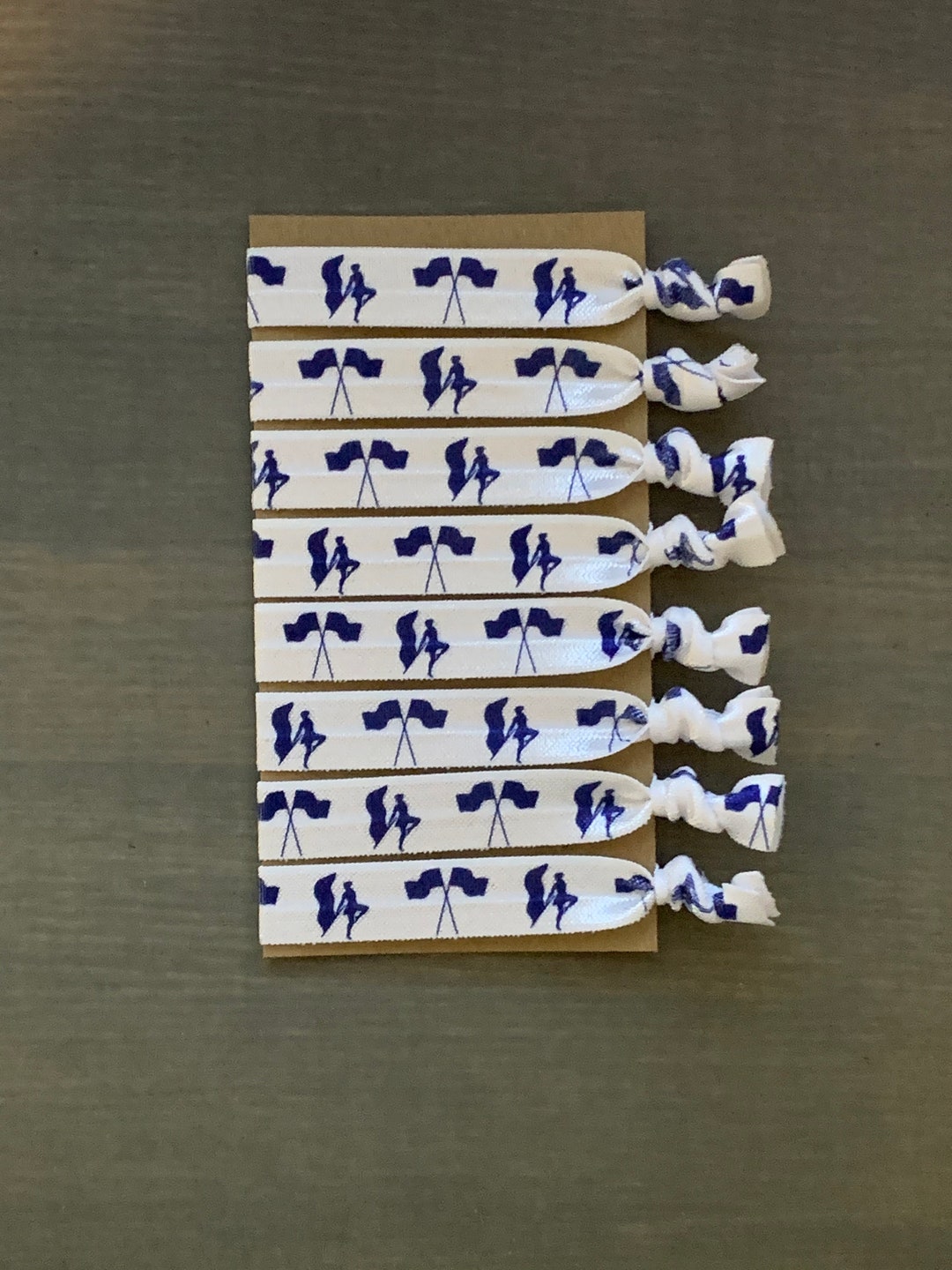 Color Guard Hair Tie Bracelets in Navy Blue, Flag Spinner Elastic Hair ...