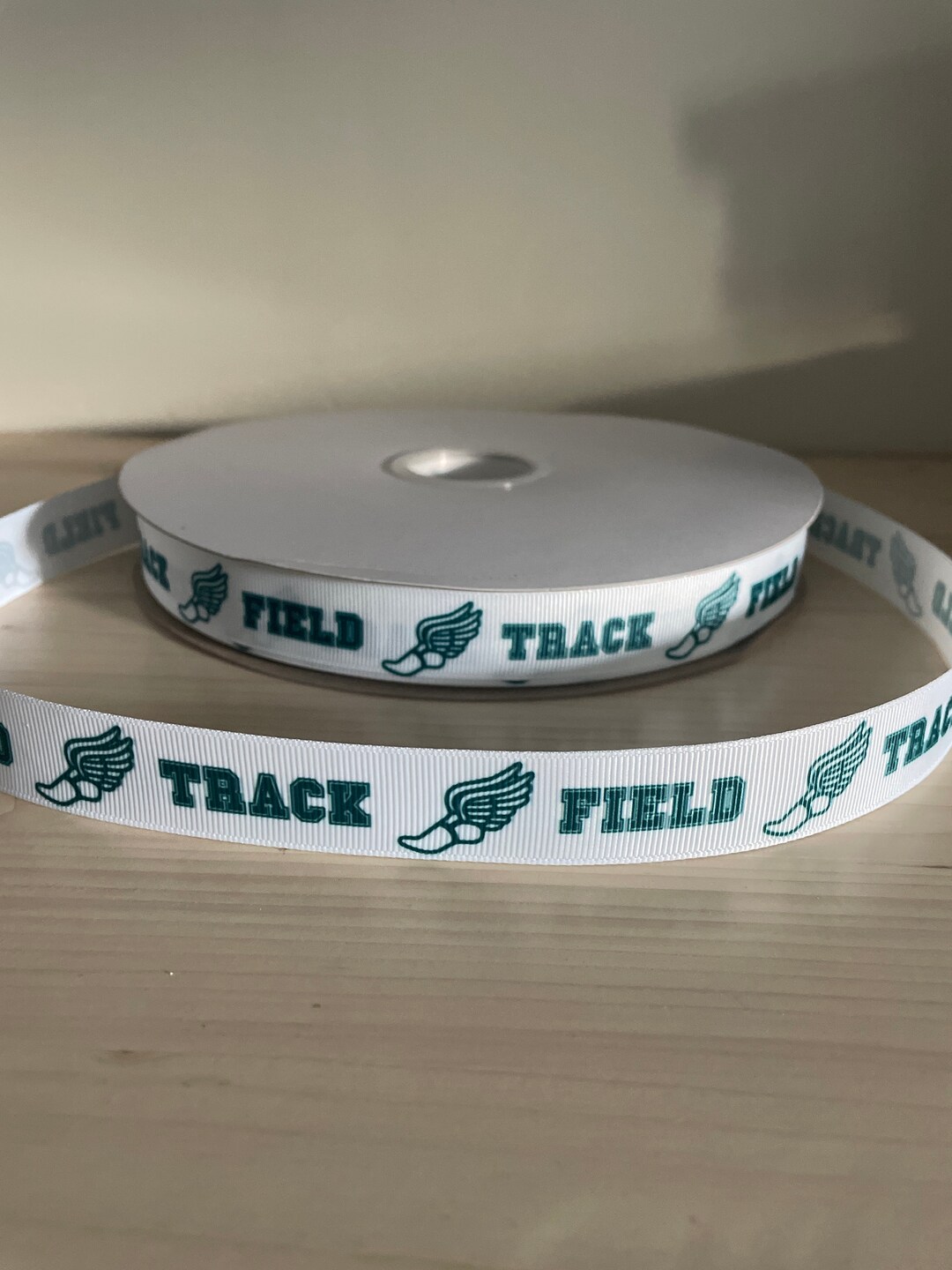 Track and Field Ribbon in Hunter Green, 7/8" Grosgrain Ribbon - Etsy