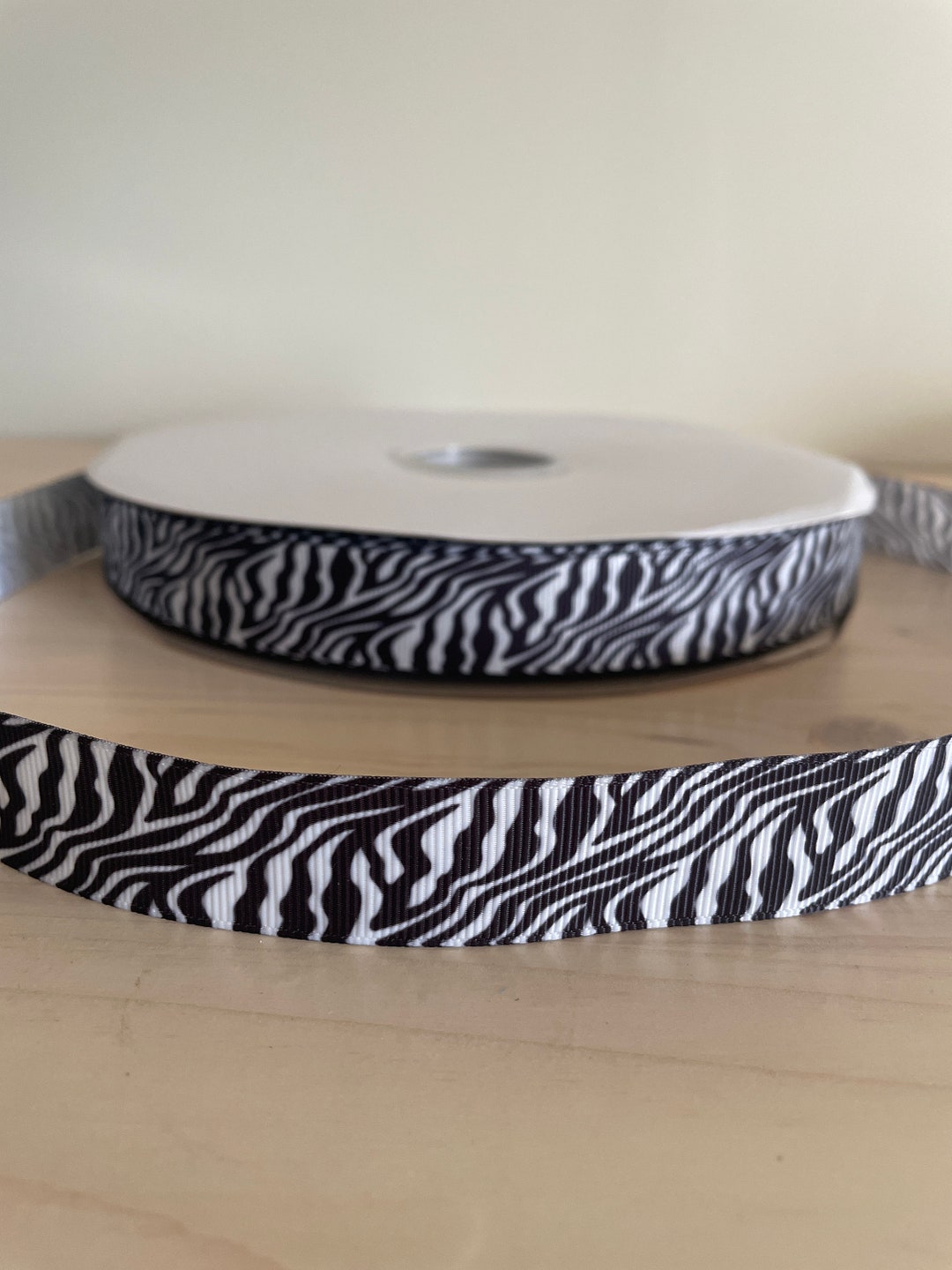 Black and White Zebra Ribbon, 7/8" Grosgrain Ribbon - Etsy