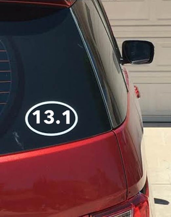 13.1 Half Marathon Race Vinyl Car Window Decal 13.1 Sticker - Etsy