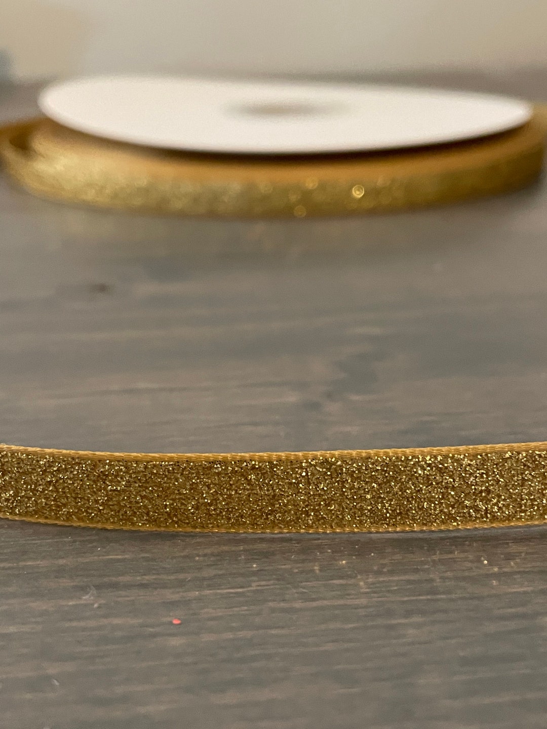 Gold Glitter Ribbon, 3/8" Gold Glitter Ribbon - Etsy