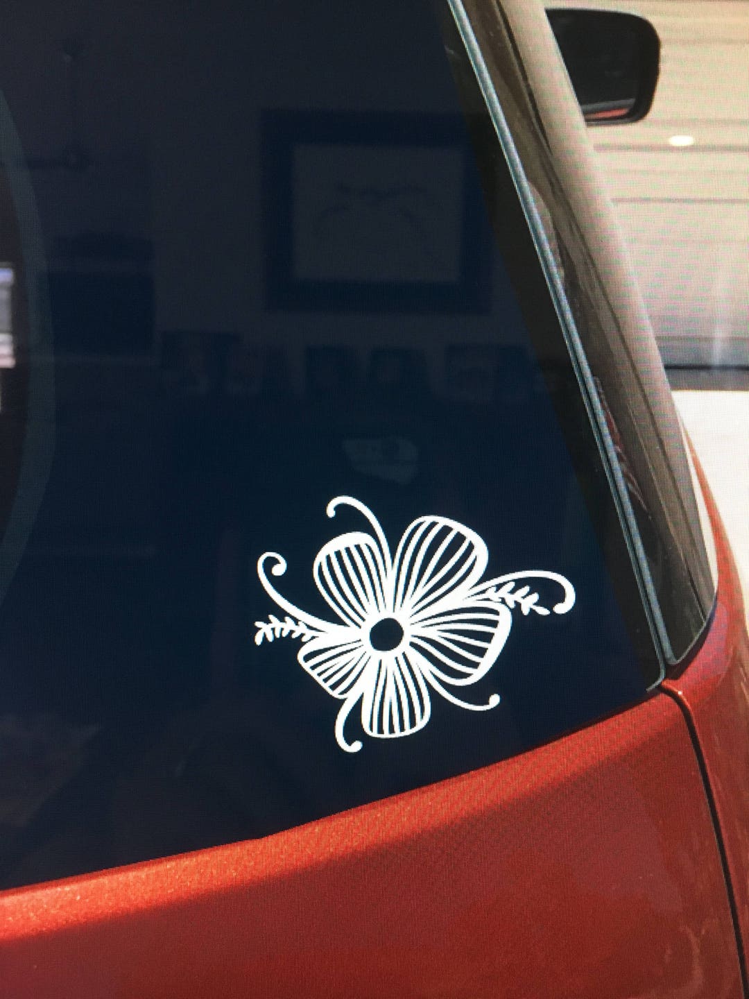 Flower Vinyl Car Window Sticker, Flower Decal - Etsy