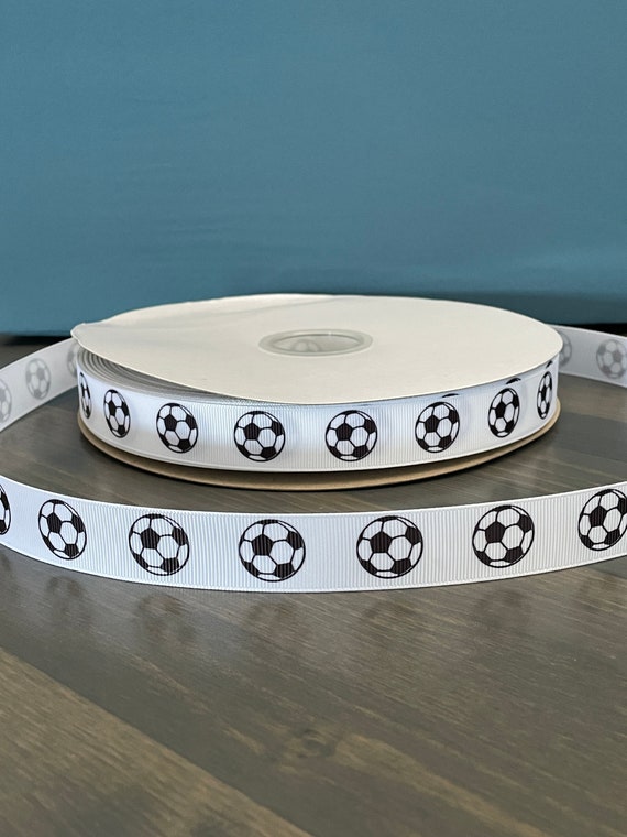 Soccer Ball Ribbon 7/8 Grosgrain Ribbon Soccer Team - Etsy
