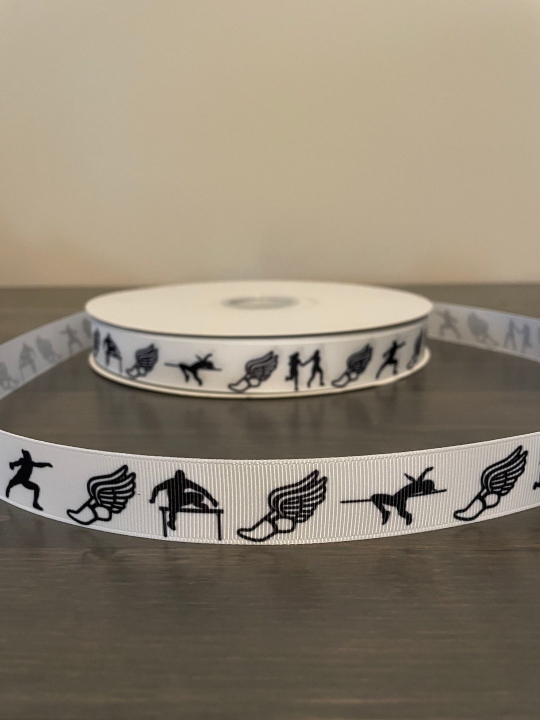 Track and Field Ribbon 7/8 Grosgrain Ribbon Hurdler - Etsy