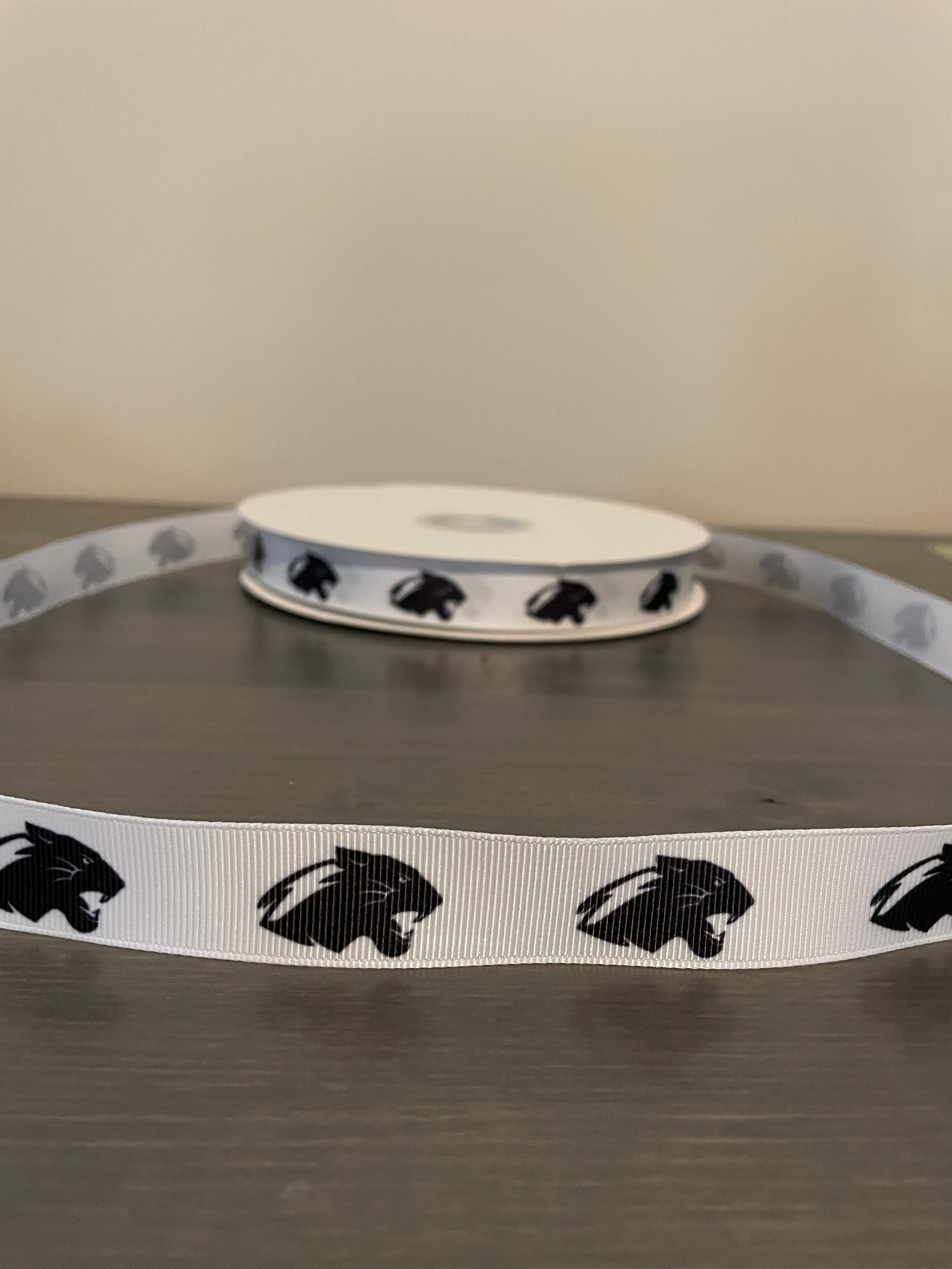 Panther Ribbon 7/8 Grosgrain Ribbon School Mascot Ribbon - Etsy